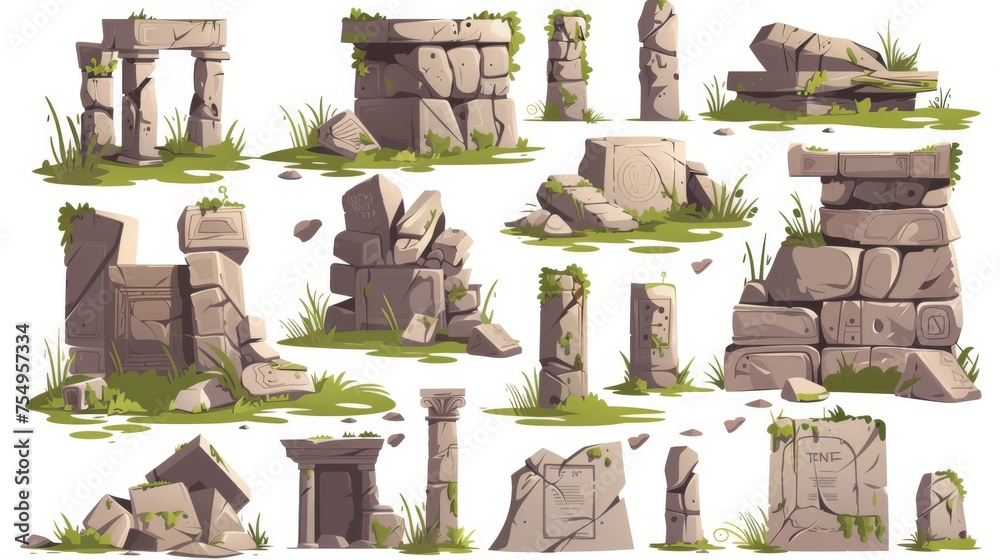 In this cartoon modern collection, you will find ruined medieval ...