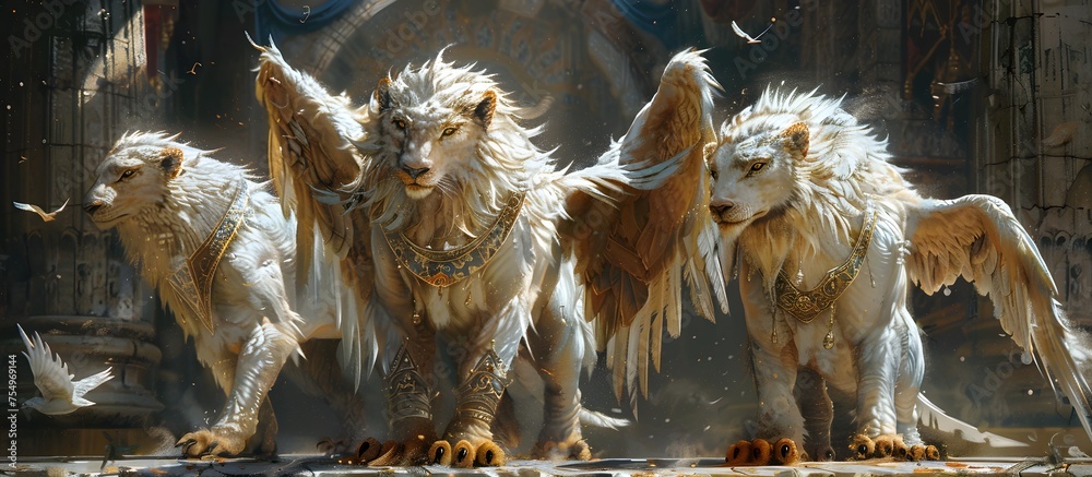Regal Griffins and Wise Sphinxes - Mythical Beasts Guardians in ...