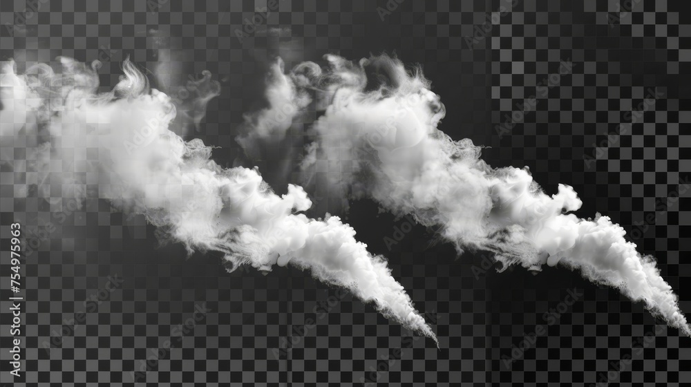 Various realistic moderns have powder or fog spray, aerosol trails ...