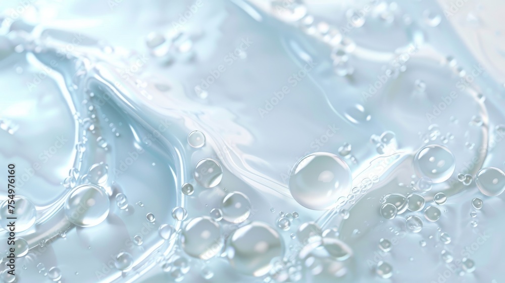 Background with liquid gel texture, hyaluronic acid serum, collagen ...