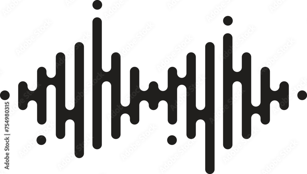 Sound wave. Multicolored audio equalizer. Audio digital signal. Voice ...