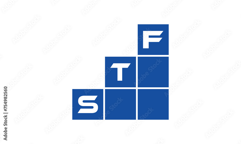 STF initial letter financial logo design vector template. economics ...