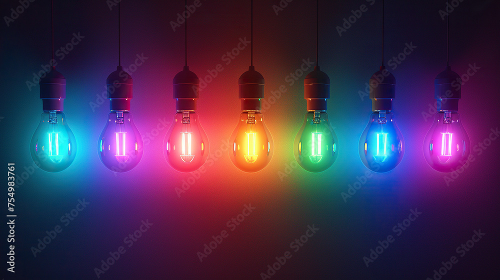 glowing neon light effect head, bright advertising design element ...