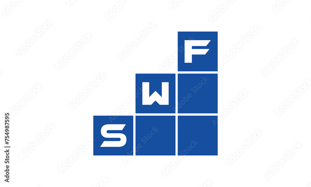 SWF initial letter financial logo design vector template. economics ...