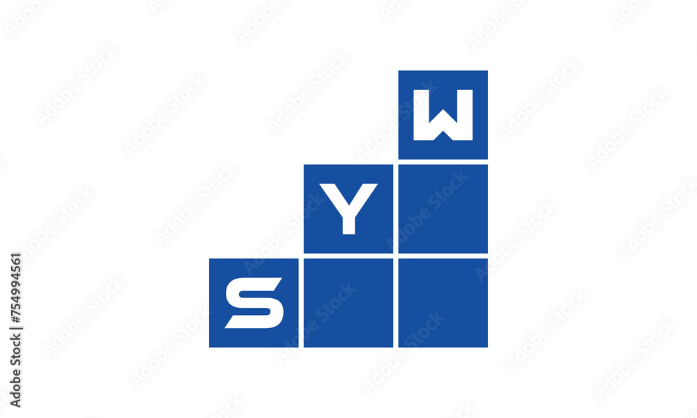 SYW initial letter financial logo design vector template. economics ...