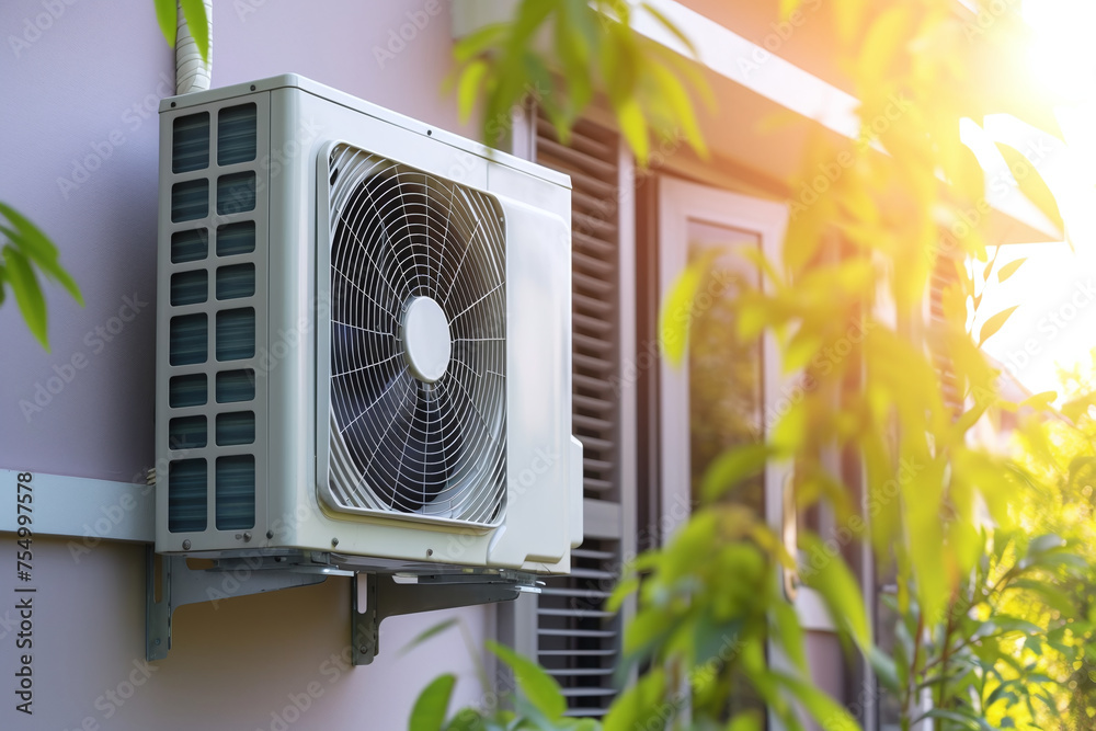 Air compressor external split wall type of outdoor home air conditioner ...