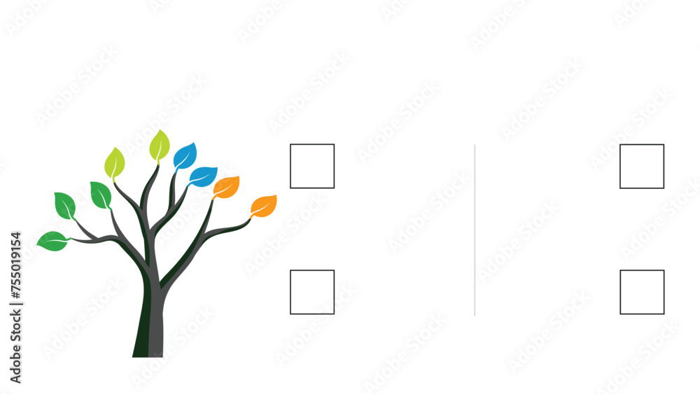 Tree infographic presentation layout fully editable. Stock Vector ...