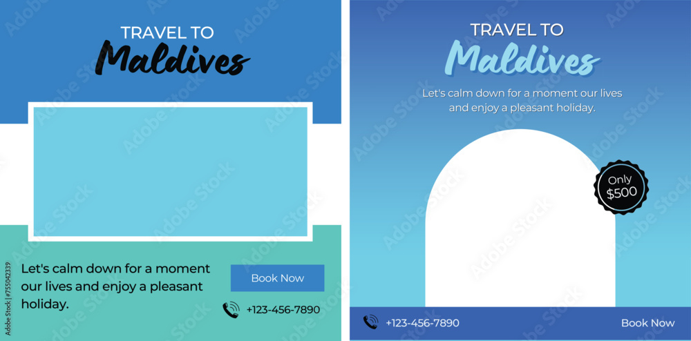 Business flyer design and brochure cover page template for travel ...