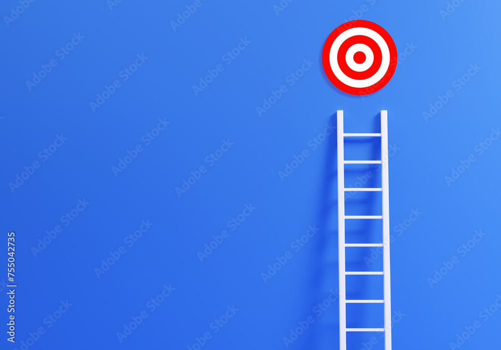Stairway to goal. Steps under dartboard. Path to goal. Stairs near blue ...