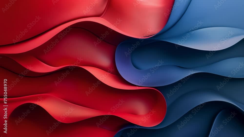 Red and blue abstract wave design with a silky texture. Abstract ...