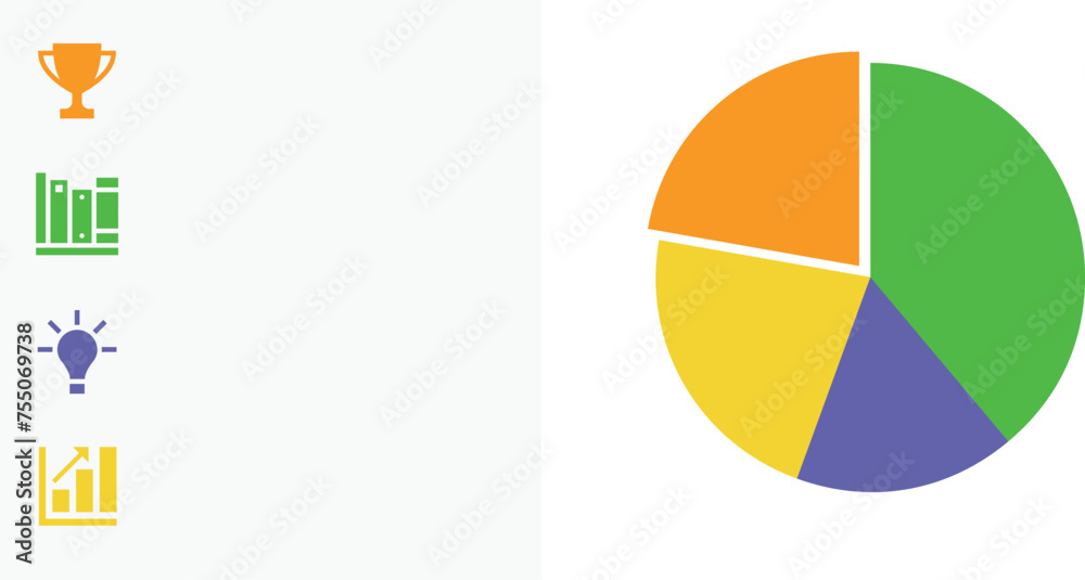 Editable Donut or Data pie chart Blank Elements.Infographic Elements ...