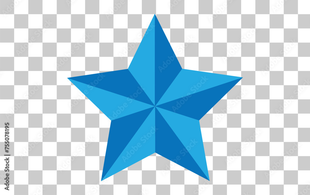 Poster Red star 3d icon with shadow on transparent background – Tableau ...