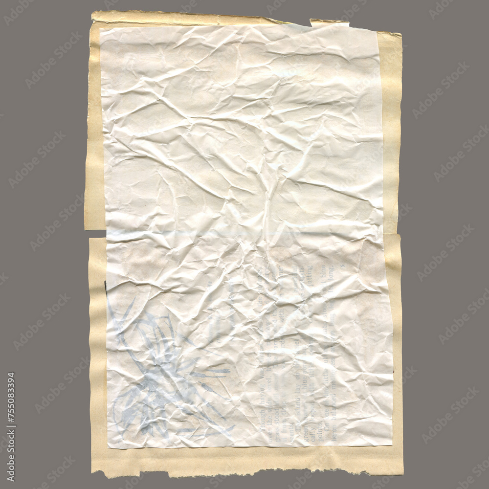 Light beige shapes with jagged uneven edges. Torn paper pieces set ...