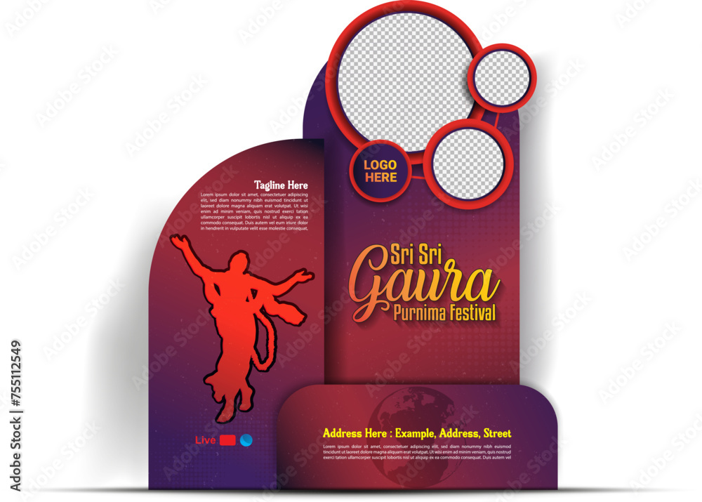 Gaura purnima hinduism traditional festival design Stock Vector | Adobe ...