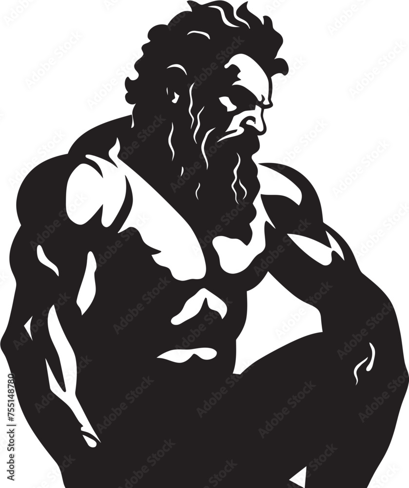 Legendary Icon Vector Hercules Design Herculean Triumph Emblematic ...