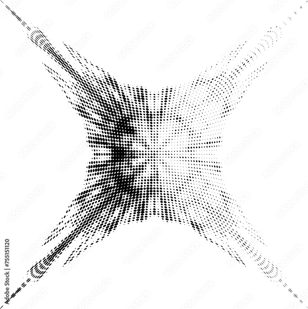 Halftone diamond polka dot Dotted permeable quadrilateral symbol with ...