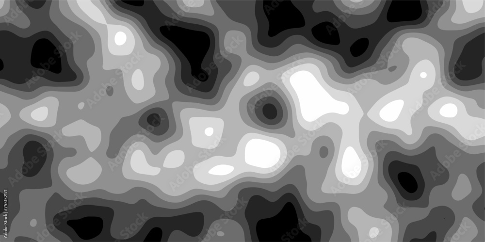 Gray Stylized topographic contour map. Geography scheme and terrain ...