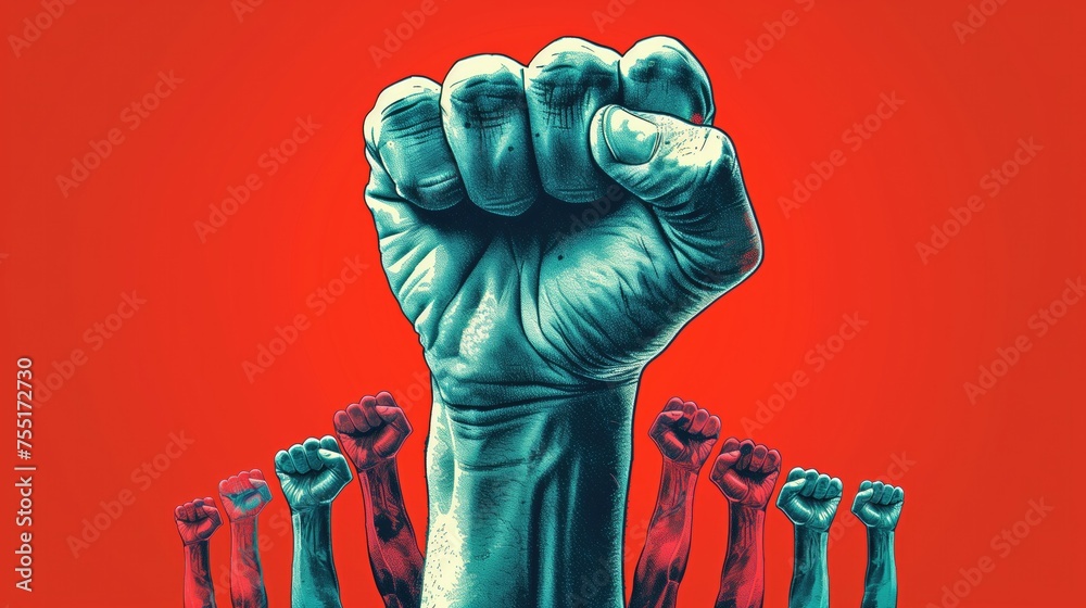 illustration of Fist protest hand activist people social fight Fist ...
