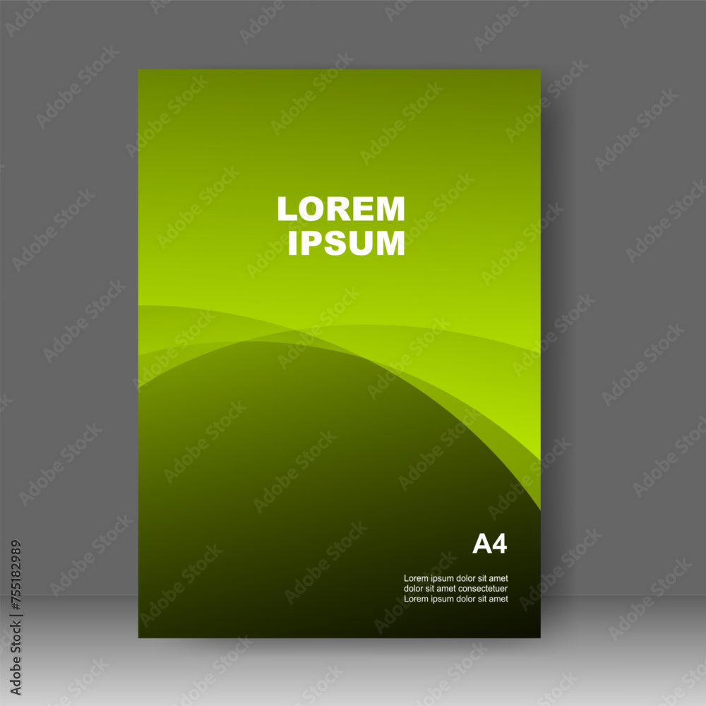 Cover design modern with green color Background. for cover book. Annual ...