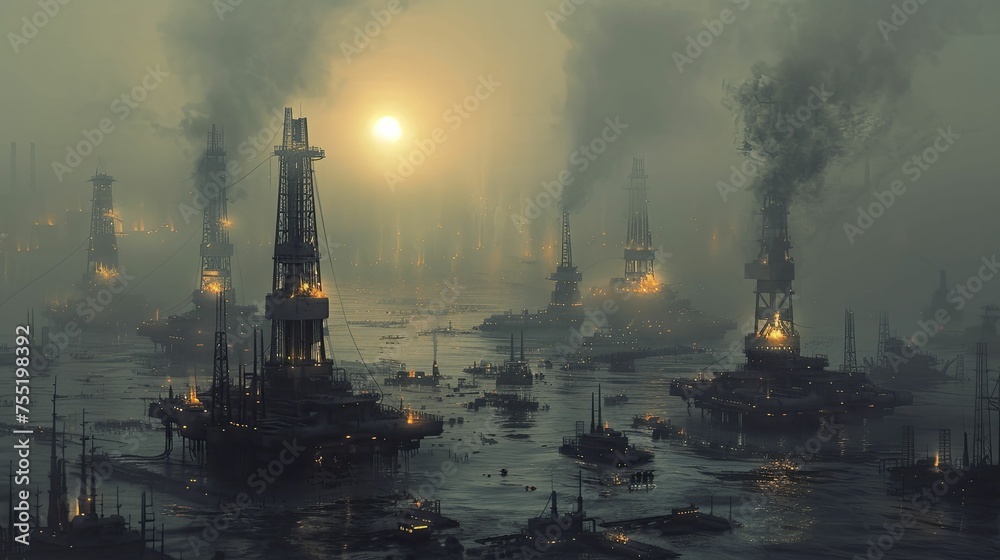 In a future world devoid of fossil fuels, abandoned oil rigs and coal ...