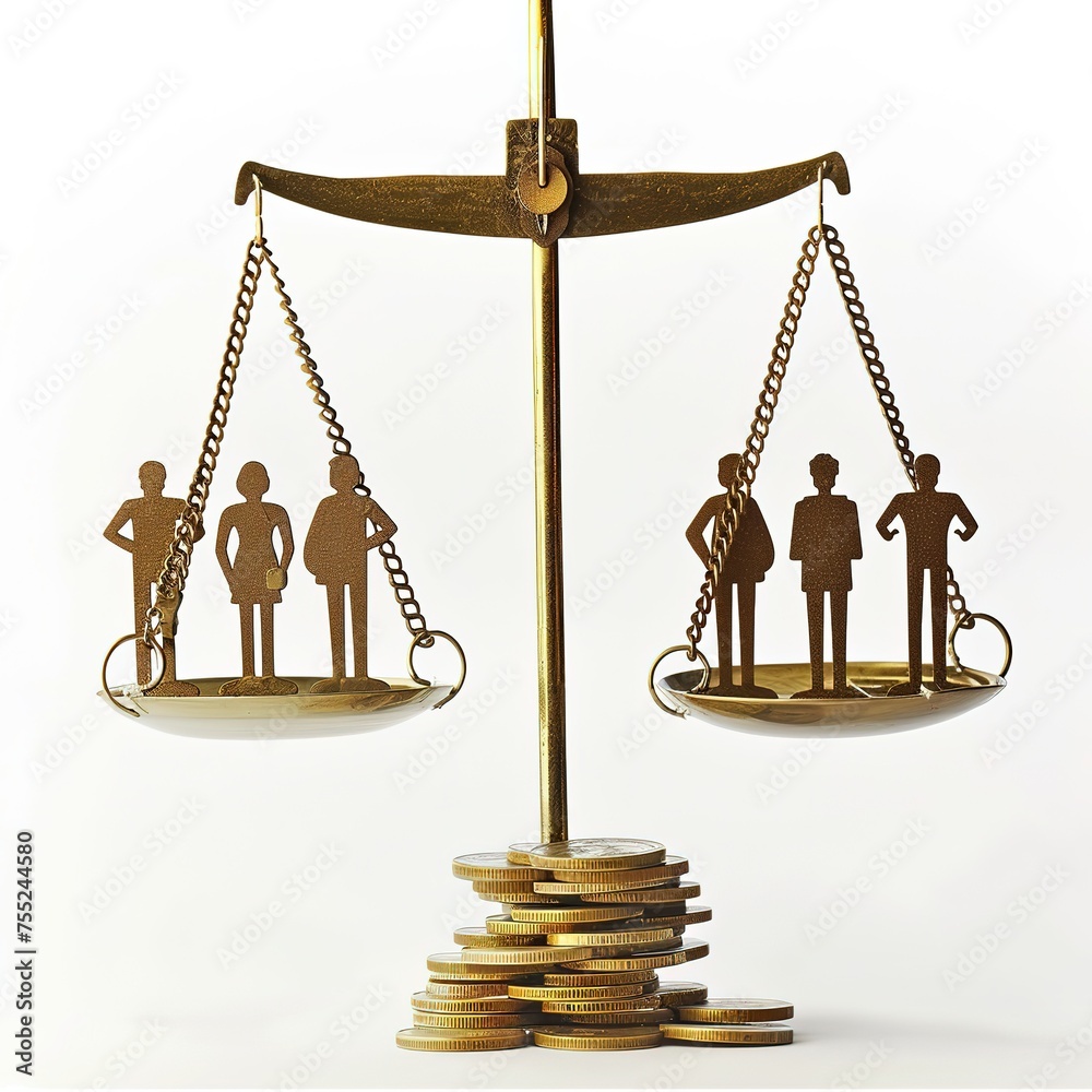 A Scale Balancing People and Money, Tipping Towards Money: Imagine an ...