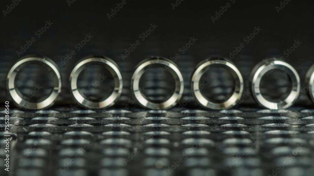 A series of photographs show a small metal ring undergoing repeated ...