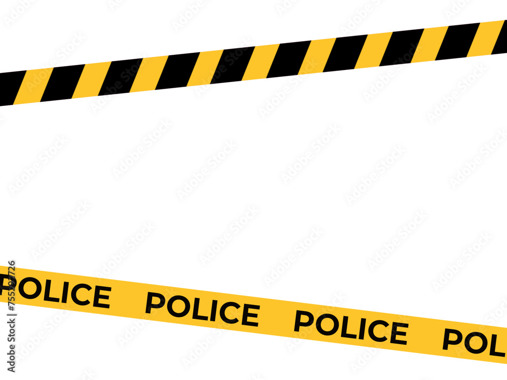 Police line. Criminal illustration on transparent background. Crime ...
