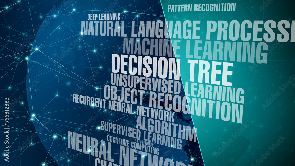 Neural network in ai artificial intelligence texts background covers machine learning and ...