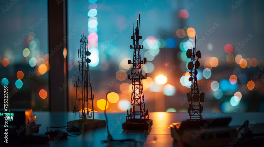 internet towers networking mini model, internet network booster data ...