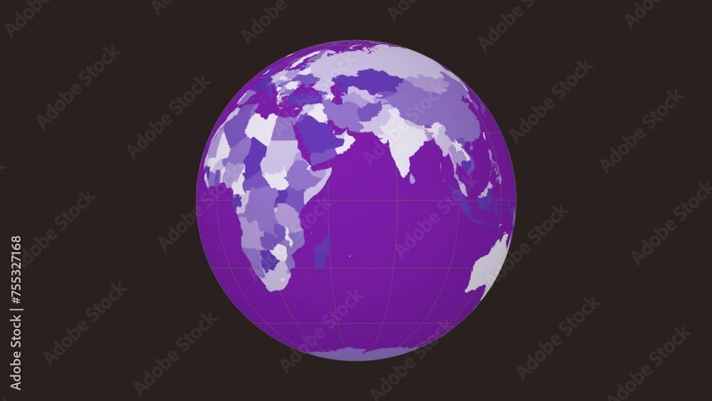 Vidéo Stock Spinning globe. Normal sphere view. Moderate speed planet ...