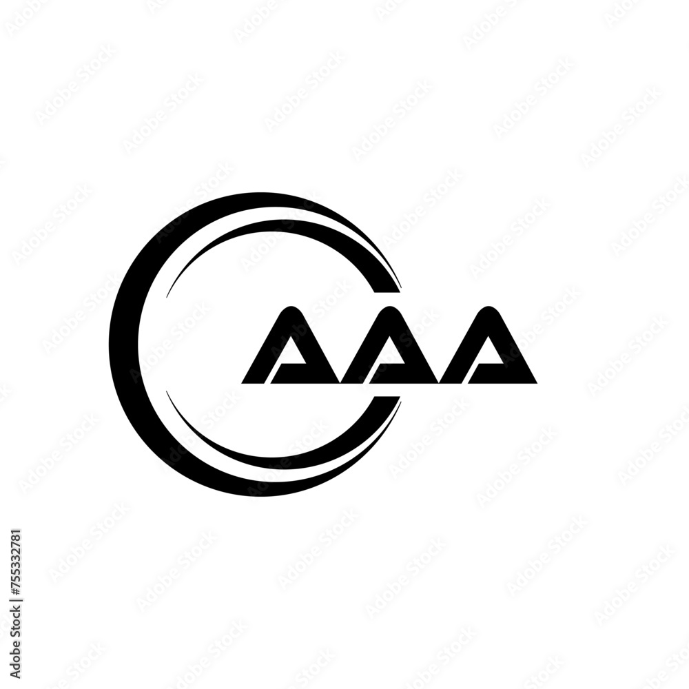AAA letter logo design in illustration. Vector logo, calligraphy ...