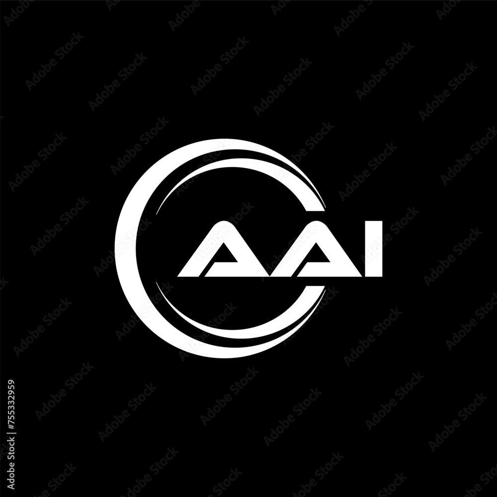 AAI letter logo design in illustration. Vector logo, calligraphy ...