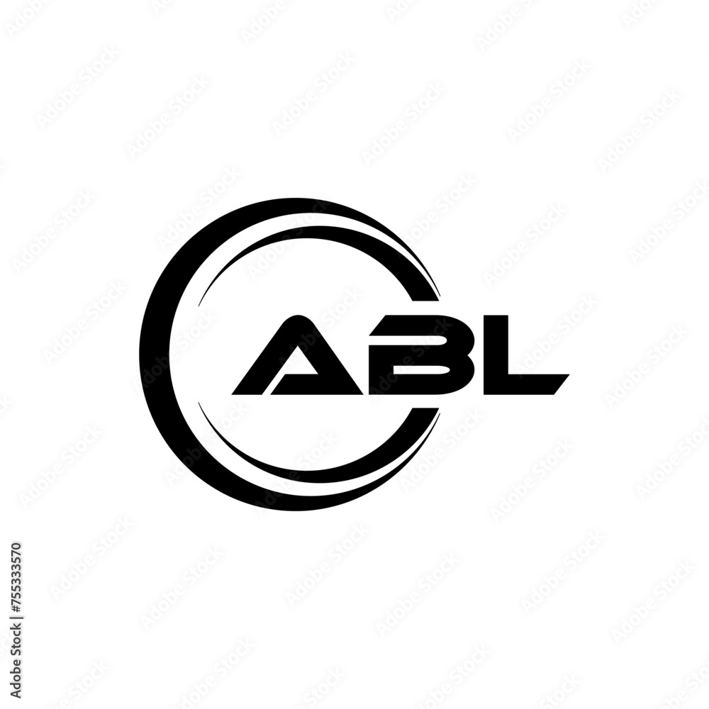 ABL letter logo design in illustration. Vector logo, calligraphy ...