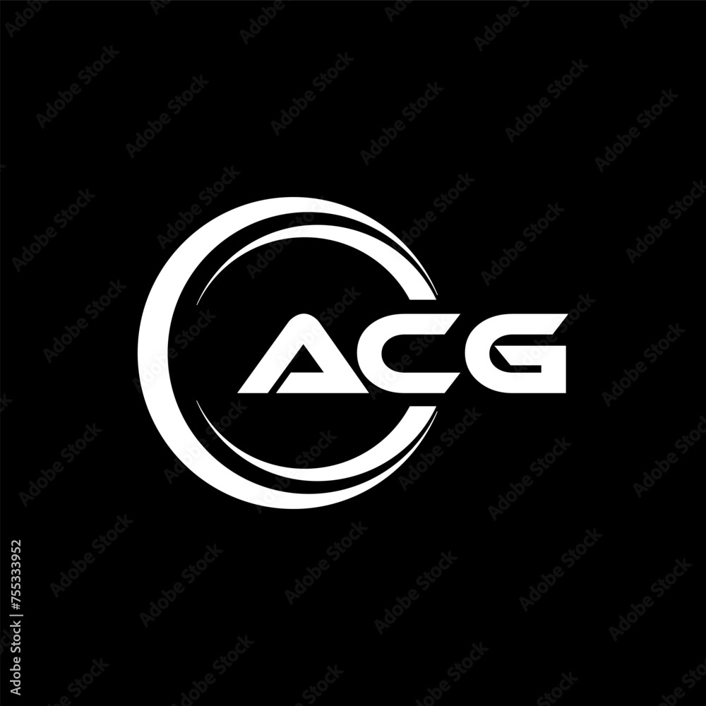 ACG letter logo design in illustration. Vector logo, calligraphy ...