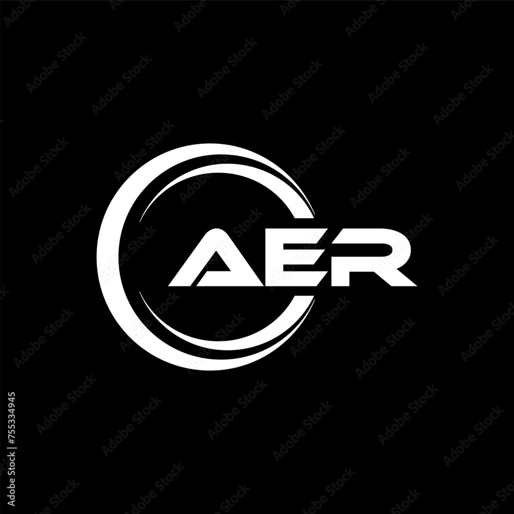 AER letter logo design in illustration. Vector logo, calligraphy ...