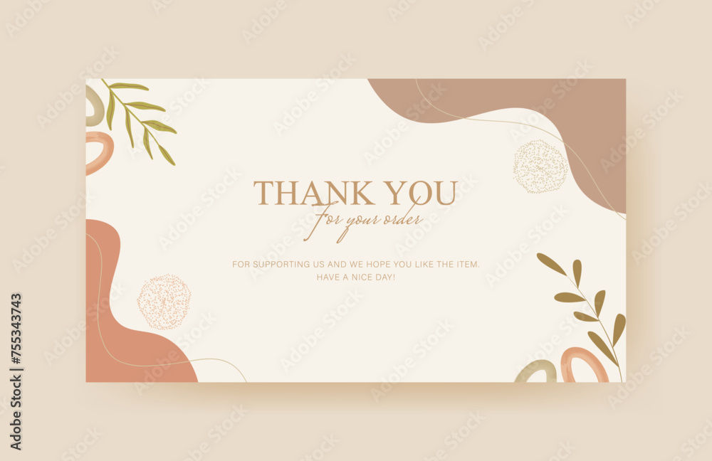 thank you card template, business card, aesthetic greeting card ...