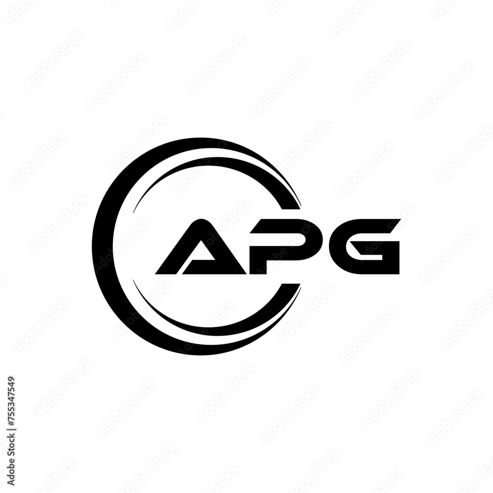 APG letter logo design in illustration. Vector logo, calligraphy ...