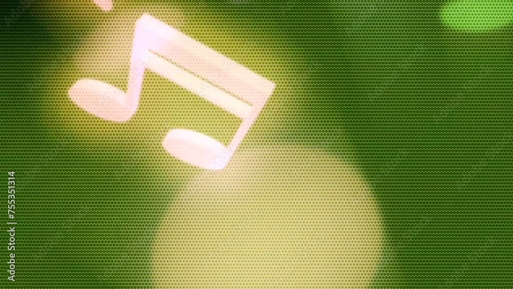 Vidéo Stock animated moving motion background showing musical notes ...