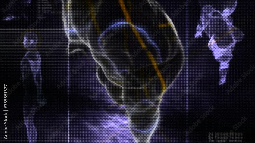 animated moving motion background showing 3D scan anatomy of a human ...