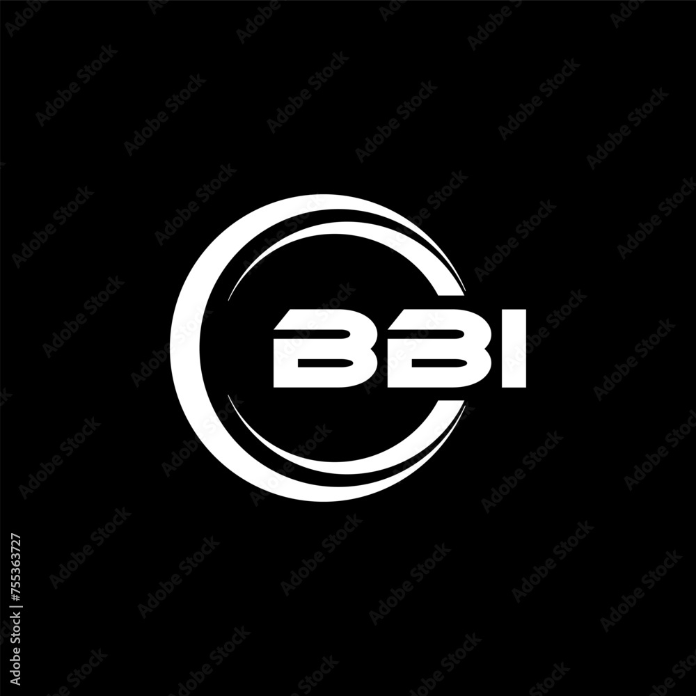BBI letter logo design in illustration. Vector logo, calligraphy ...