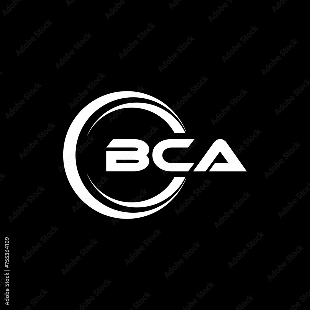 BCA letter logo design in illustration. Vector logo, calligraphy ...