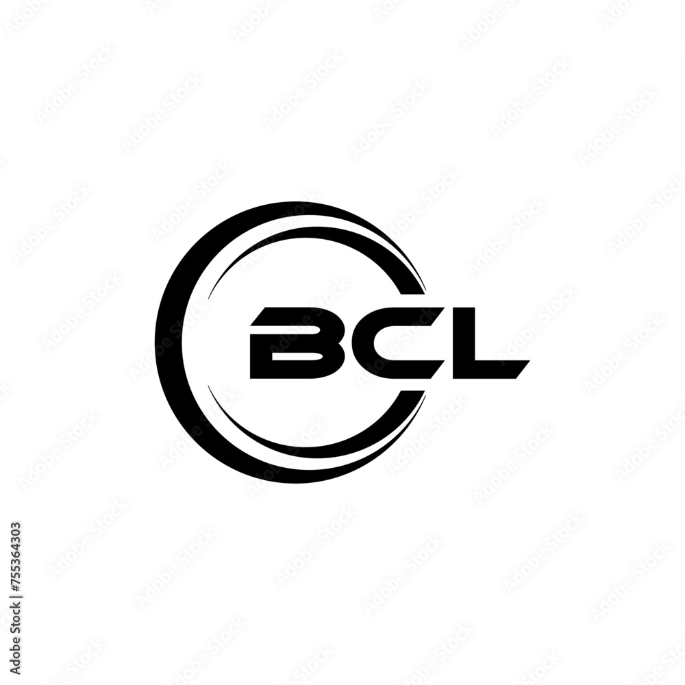 BCL letter logo design in illustration. Vector logo, calligraphy ...