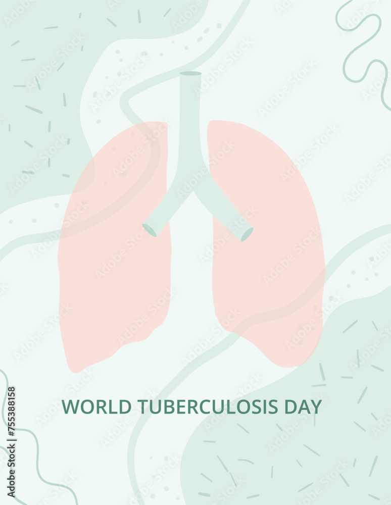World tuberculosis day banner template. Awareness about disease. Vector ...