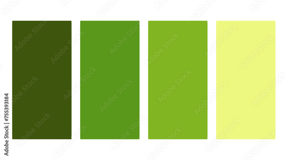 Vetor de Green color palette. Set of bright color palette combination ...