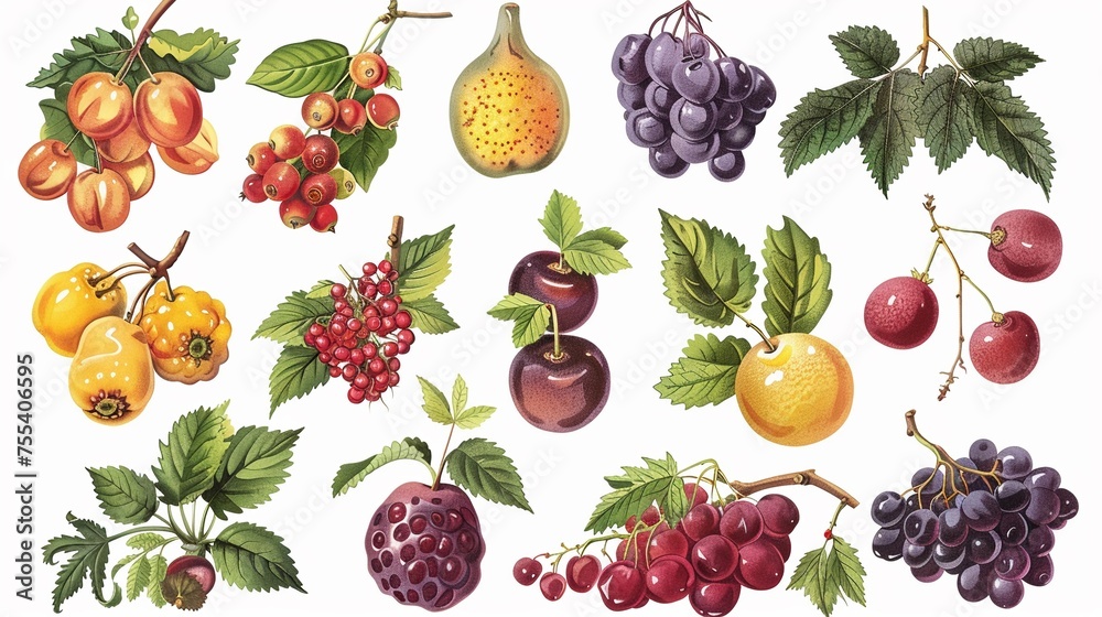 Mechanisms of seed dispersal in wild fruits Stock Photo | Adobe Stock