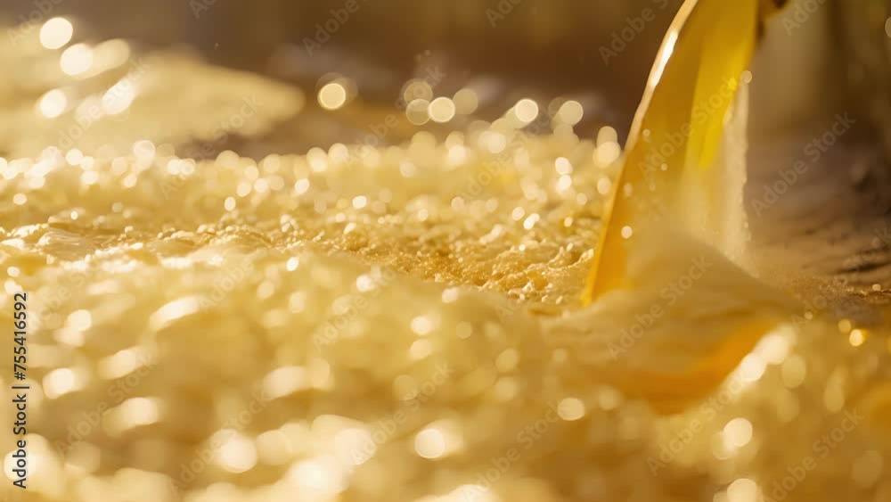 A gl fermentation tank contains a bubbling mixture of gs. The natural ...