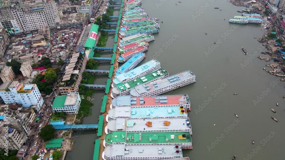Largest Passenger Carrying River Port Of Dhaka River Port In Dhaka ...