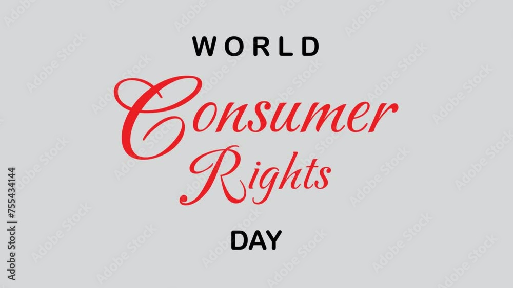 World Consumer Rights Day Text Animation. Great for World Consumer ...