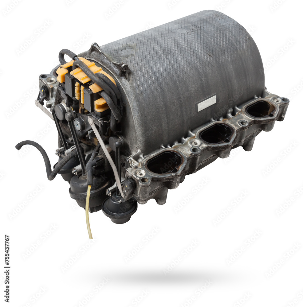 Intake manifold plastic housing with a system for adjusting the air ...