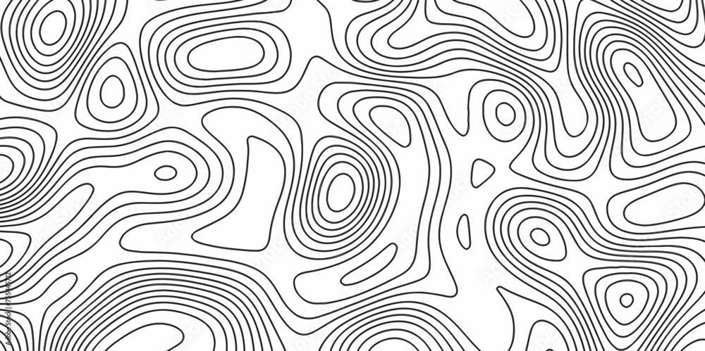 Modern Terrain topographic map. Mountain contour height lines ...